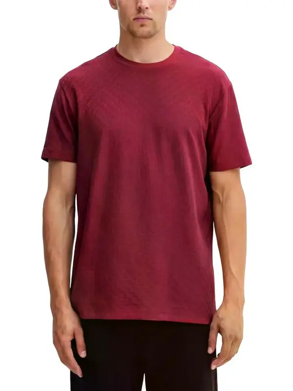 Armani Exchange Logo-jacquard Crew-neck T-shirt - Red