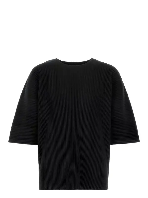 Issey Miyake Pleated T-shirt - Black