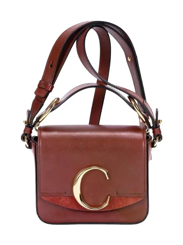 Chloé Mini C Shoulder Bag - Brown