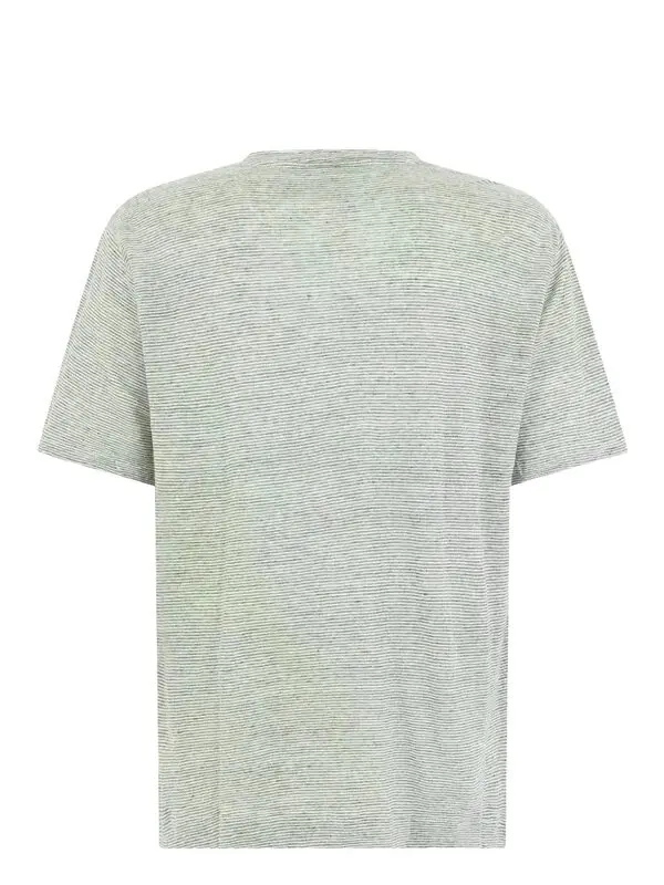 Fedeli Striped Linen T-shirt - Grey
