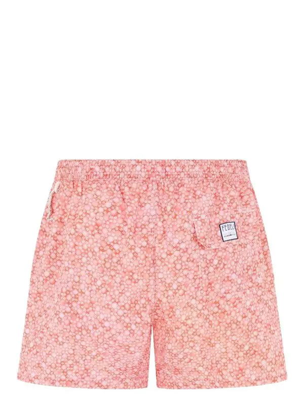 Fedeli Floral Print Swim Shorts - Pink