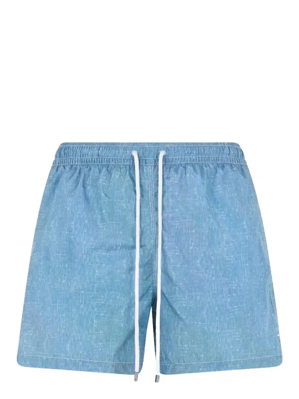 Fedeli Drawstring Swim Shorts - Blue