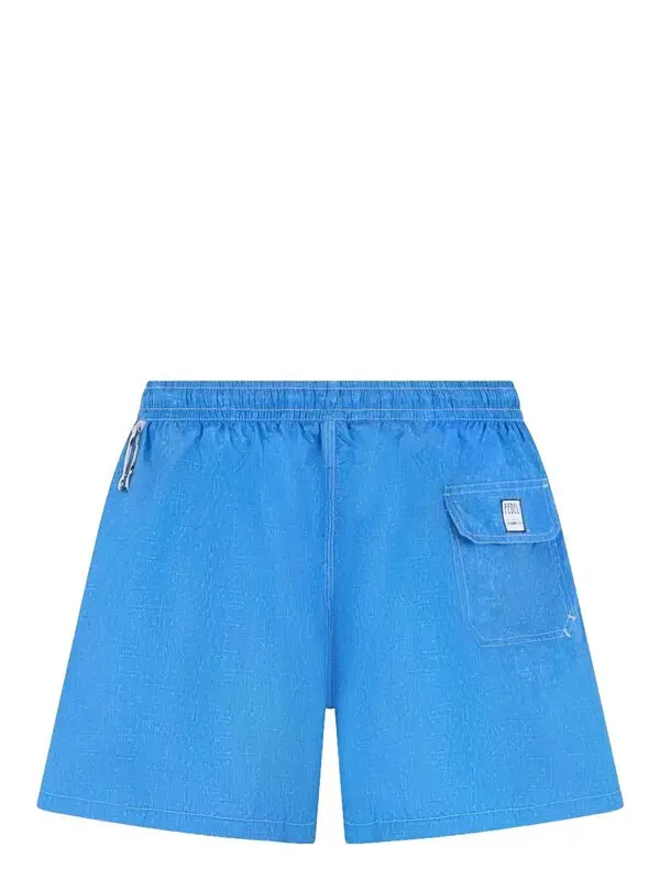 Fedeli Drawstring Waist Swim Shorts - Blue