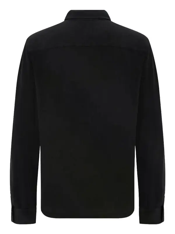 Fedeli Long-sleeve Button-down Shirt - Black