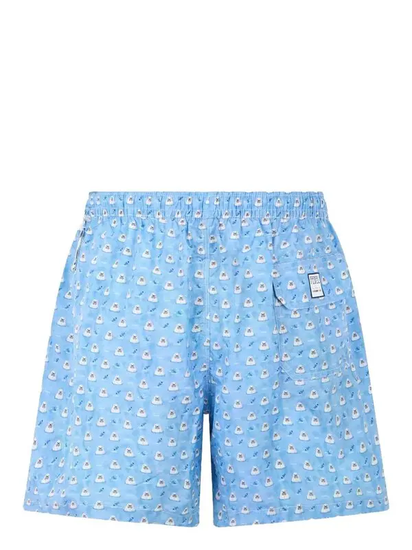 Fedeli Drawstring Swim Shorts - Blue