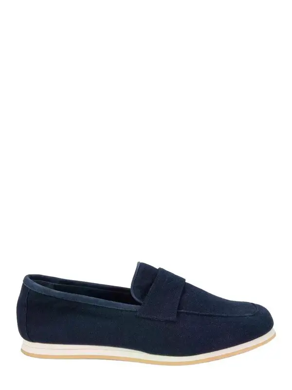 Fedeli Elegant Slip-on Moccasins - Blue