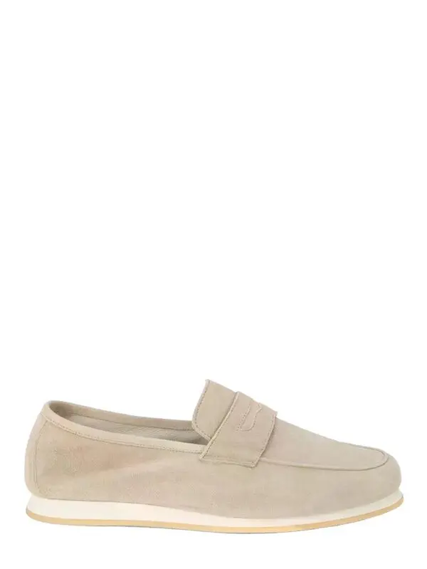 Fedeli Leather Loafers - Neutrals