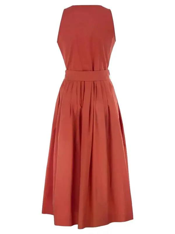 Antonelli Firenze Belted Midi Dress - Red