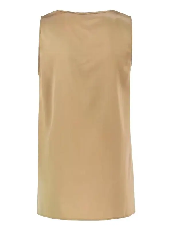 Antonelli Firenze Sleeveless Satin-finish Top - Neutrals