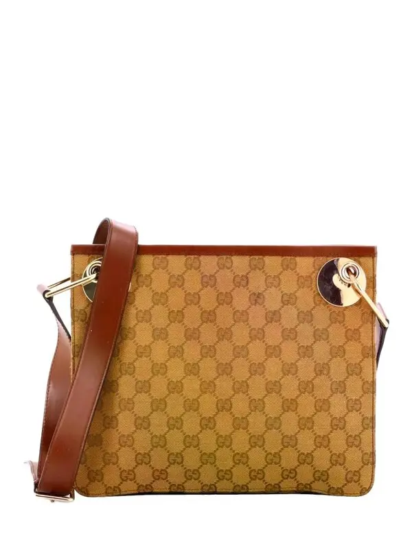 Gucci Gg Canvas Eclipse Messenger Bag - Brown