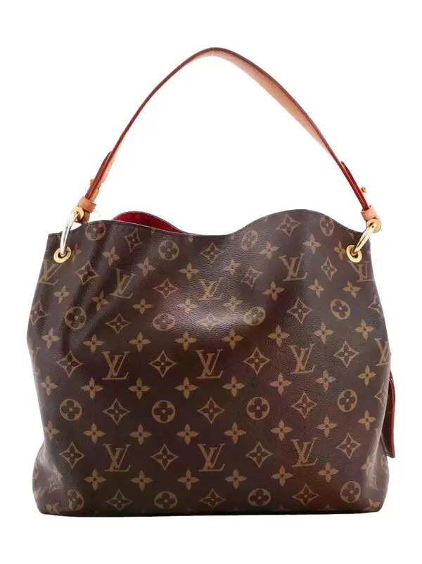 LOUIS VUITTON Monogram Canvas Pm Hobo Bag - Brown