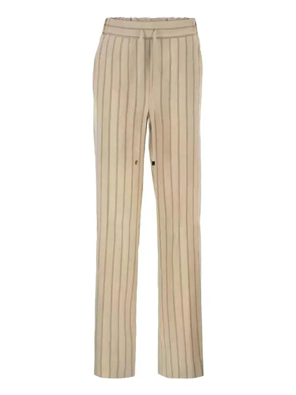 Antonelli Firenze Pinstriped Slim-fit Trousers - Neutrals