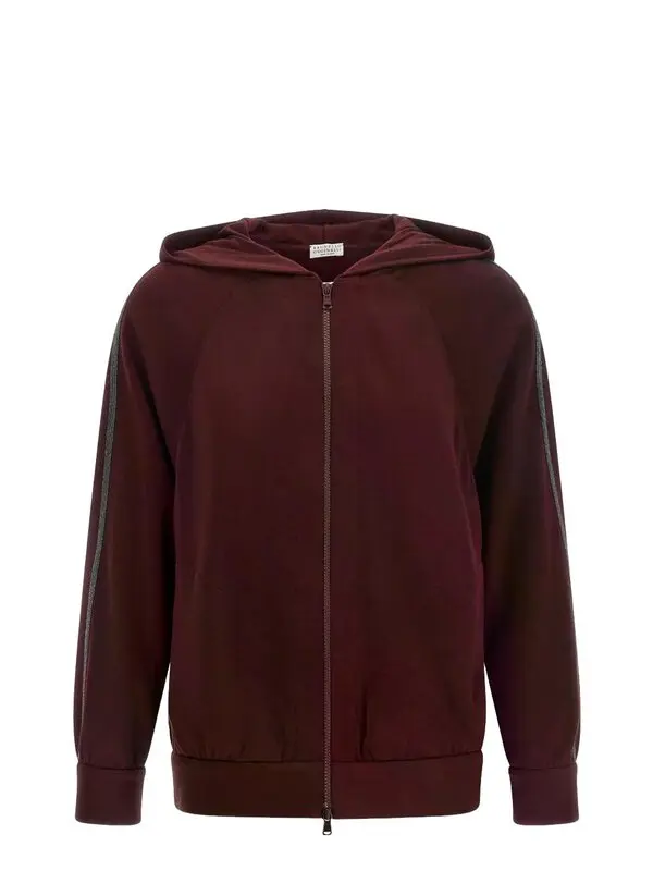 Brunello Cucinelli Monile Detail Hoodie - Red
