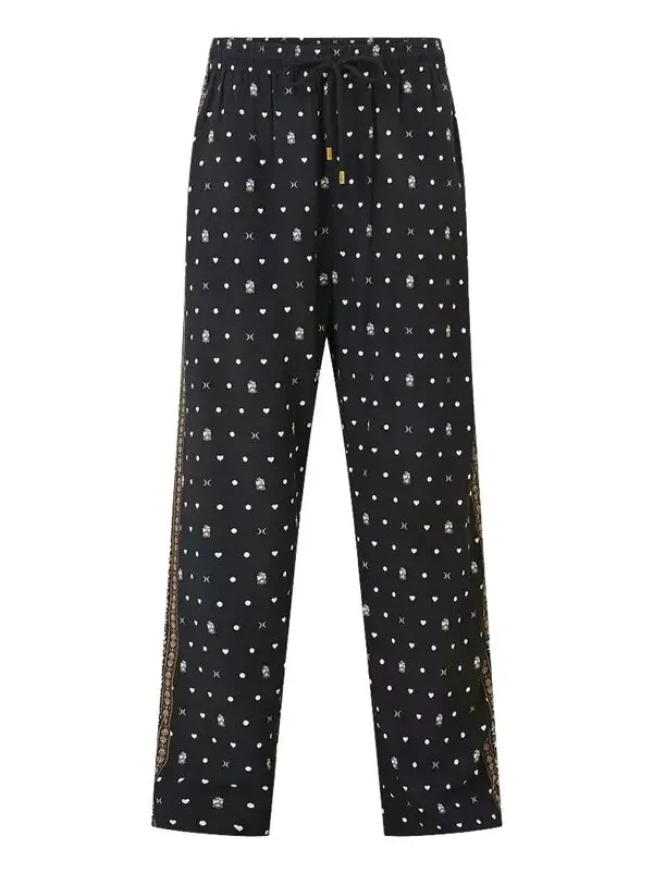 Camilla Flamenco Folklore Lounge Printed Drawstring Trousers - Blue