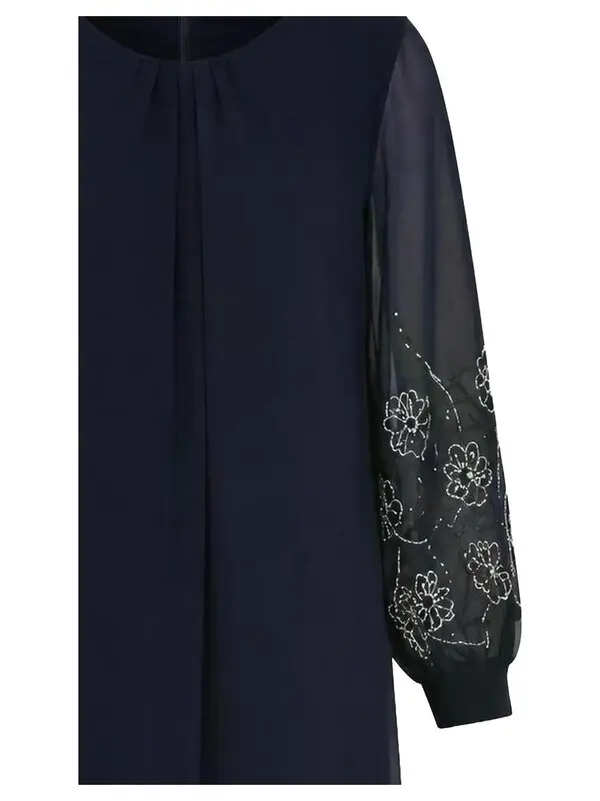 Frank Lyman Floral Embroidered Mini Dress - Blue