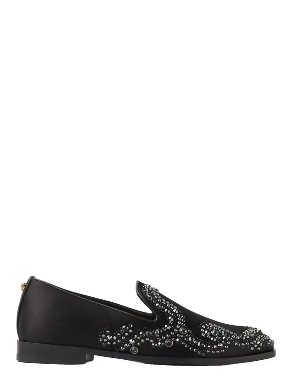 Versace Medusa Embellished Loafers - Black