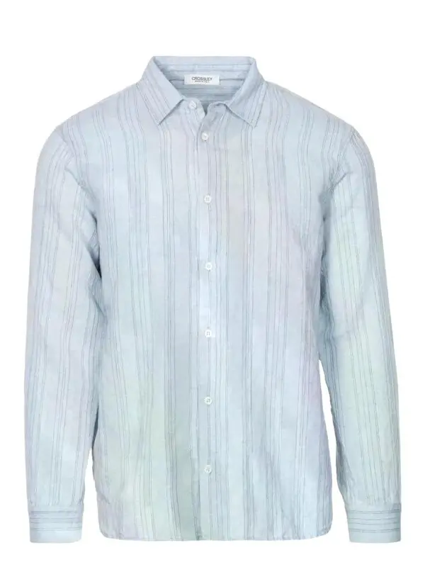 Crossley Vertical-stripe Long-sleeve Shirt - Blue