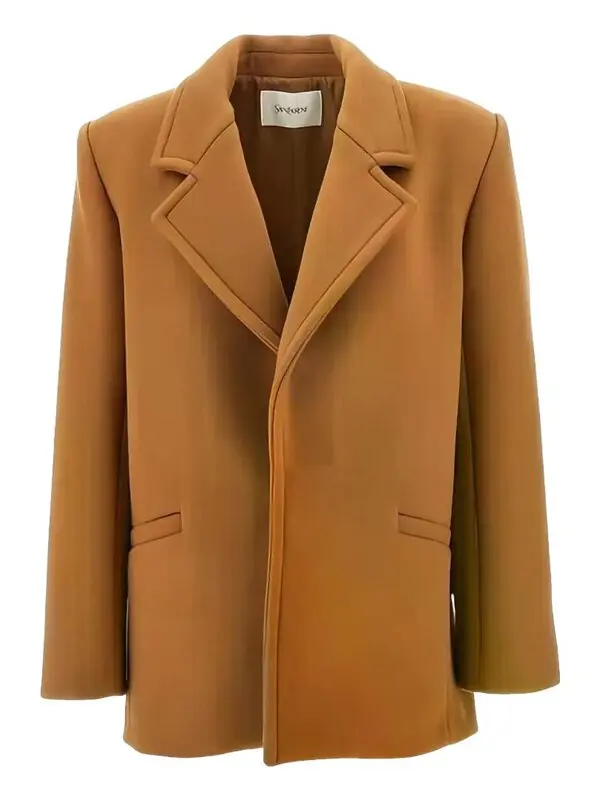 Saint Laurent Notched Lapel Jacket - Brown