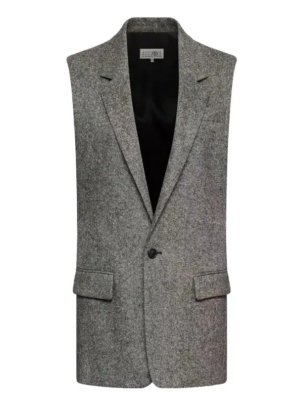 MAISON MARGIELA Dotty Tweed Gilet - Grey