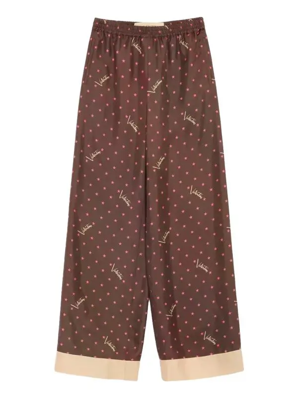 Valentino Garavani Starry Twill Trousers - Brown