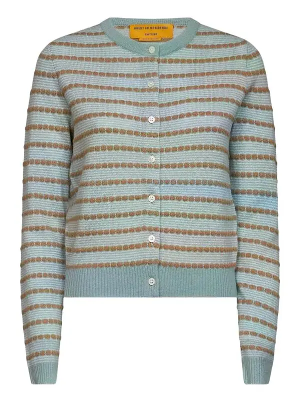 Guest In Residence Jane Bubble-stripe Cardigan - Green