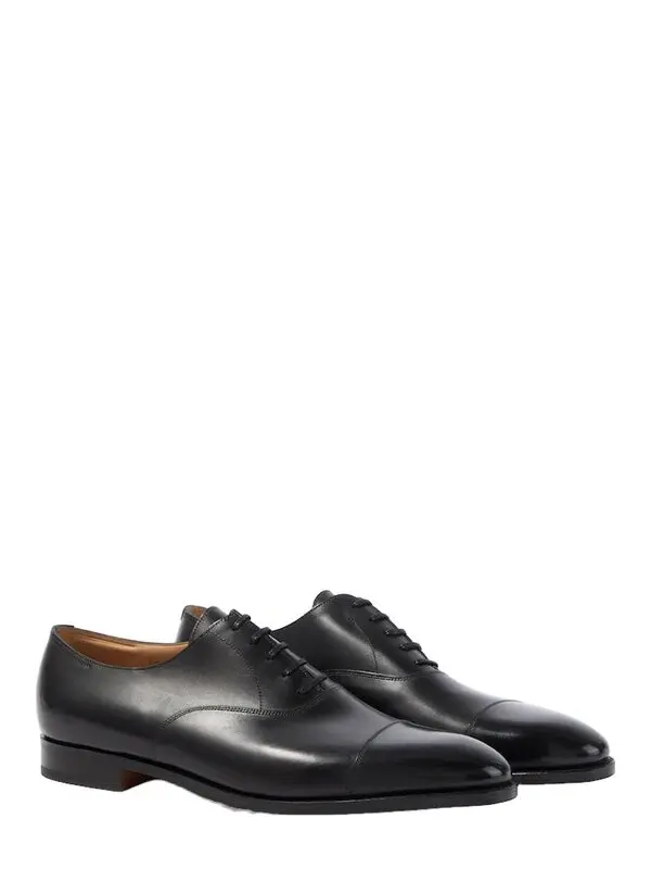 John Lobb City Ii Leather Derby Shoes - Black