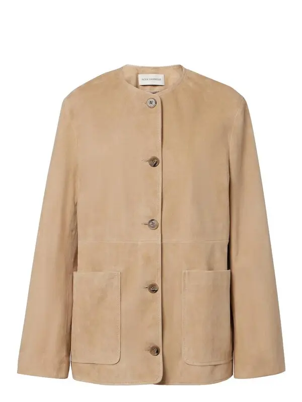 Nour Hammour Suede Jacket - Beige