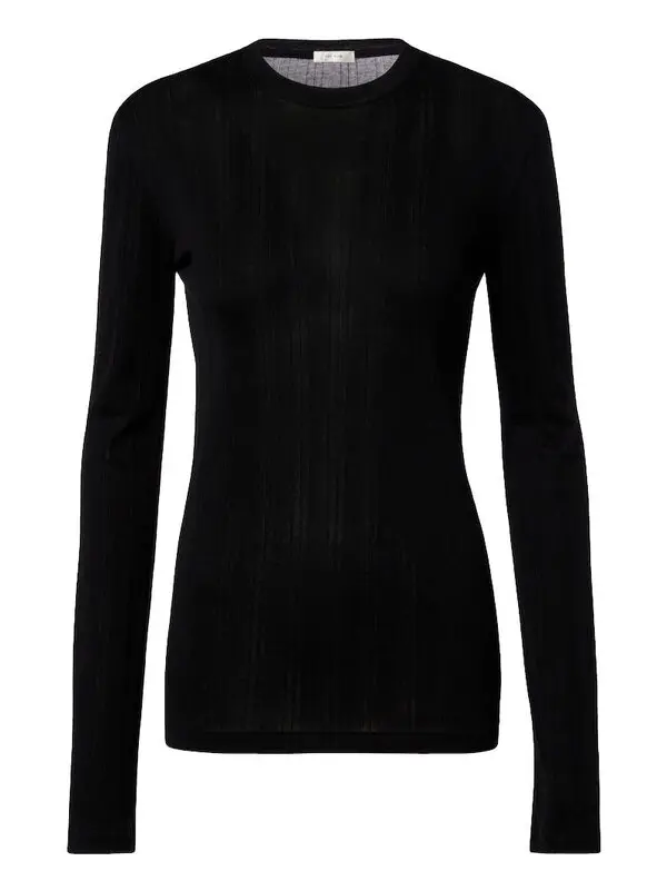 THE ROW Dantea Cotton Jersey Top - Black