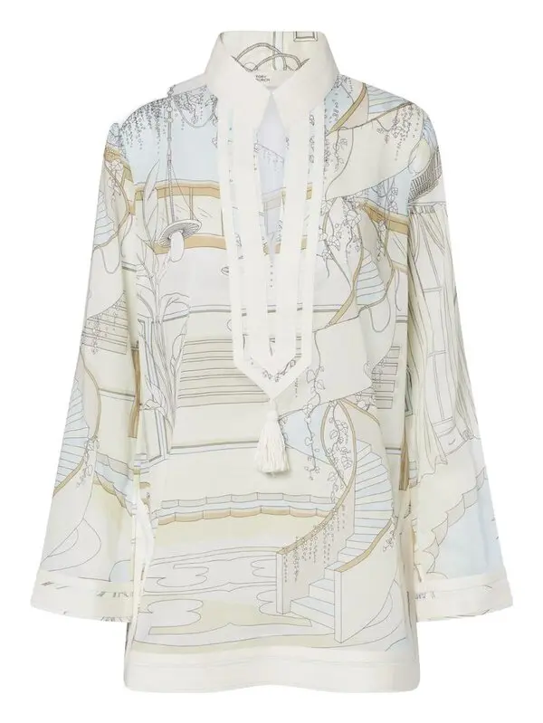 Tory Burch Printed Cotton Voile Tunic - Multicoloured
