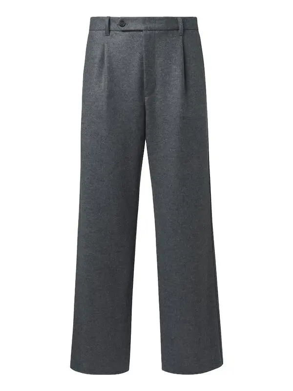 JIL SANDER Wide-leg Wool Trousers - Grey