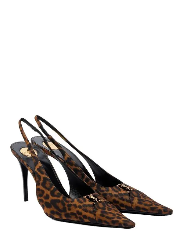 Saint Laurent Slingback Pumps - Brown