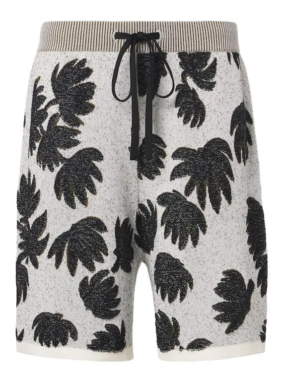 Commas Jacquard Terry Shorts - White