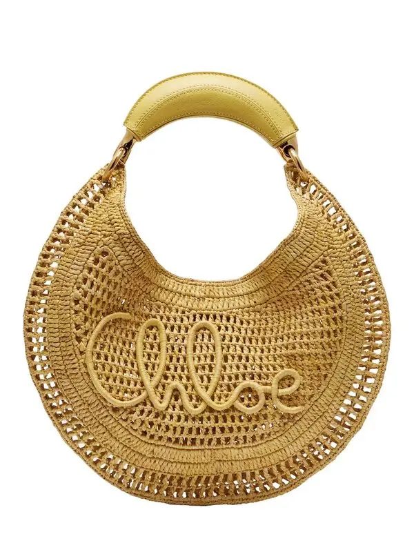 Chloé Raffia Shoulder Bag - Yellow