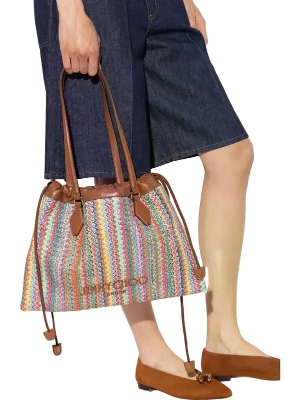 JIMMY CHOO Zigzag Tote Bag - Brown