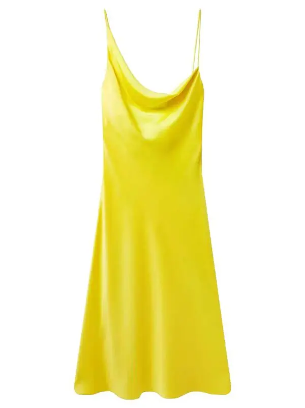 Stella McCartney Cowl Neck Backless Dress - Yellow