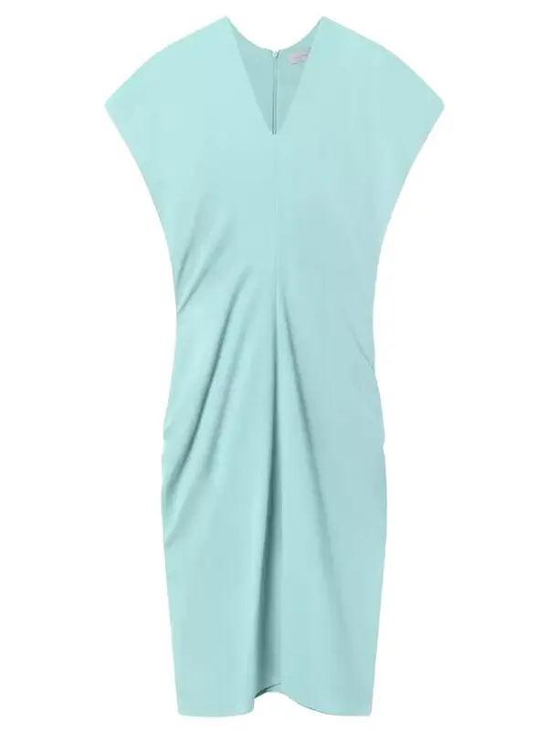 Stella McCartney Draped V-neck Midi Dress - Blue