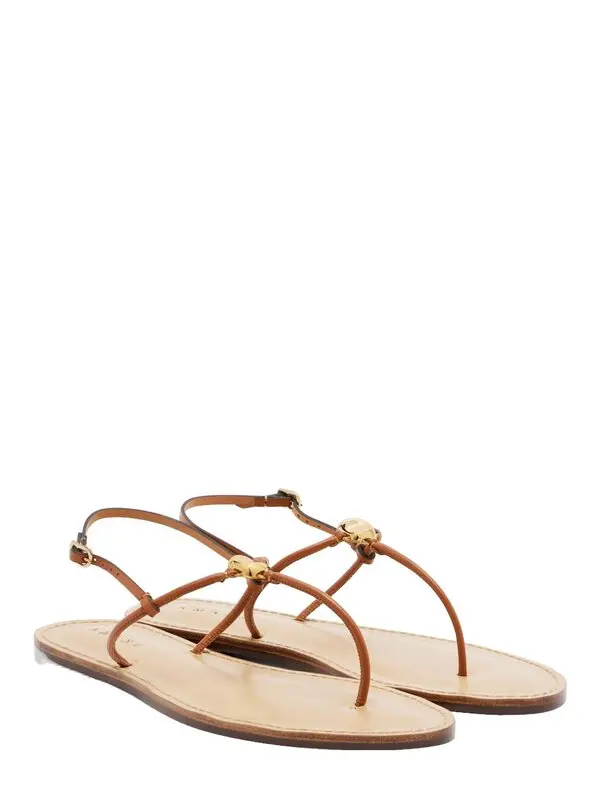 AMANU Naivasha Leather Thong Sandals - Brown