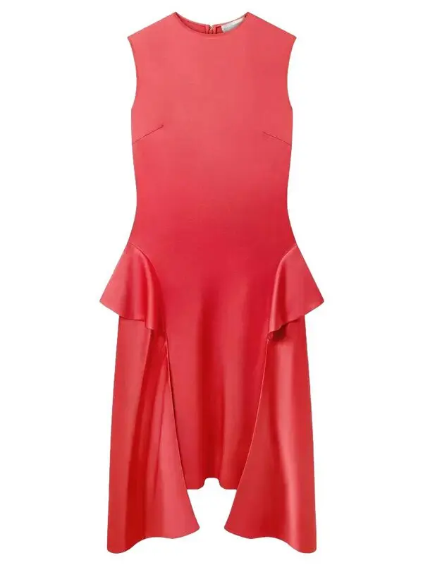 Stella McCartney Asymmetric Ruffled Dress - Red