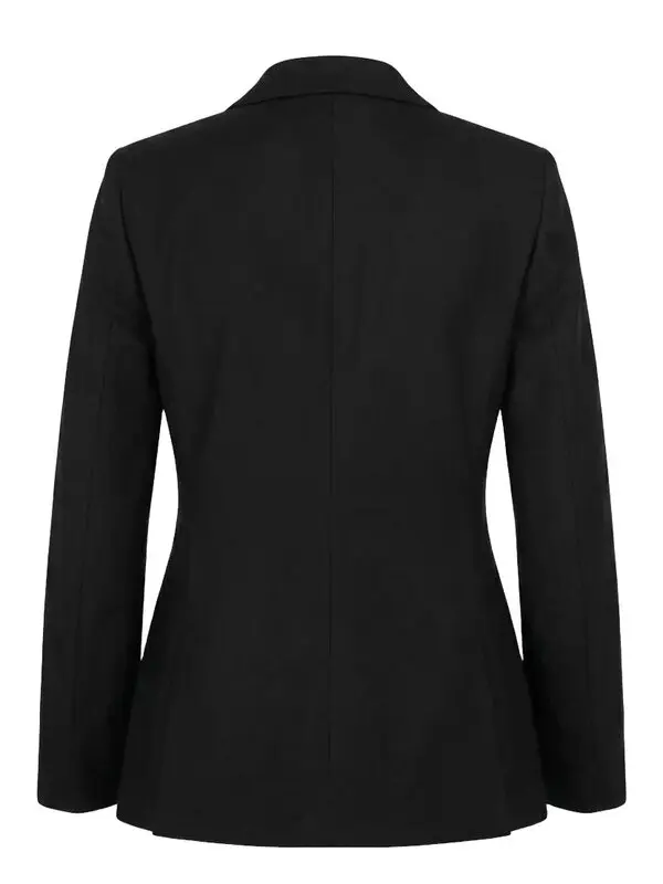 JIL SANDER Collarless Single-breasted Blazer - Black