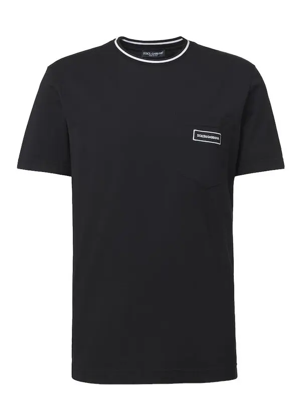 Dolce & Gabbana Logo Cotton Jersey T-shirt - Black