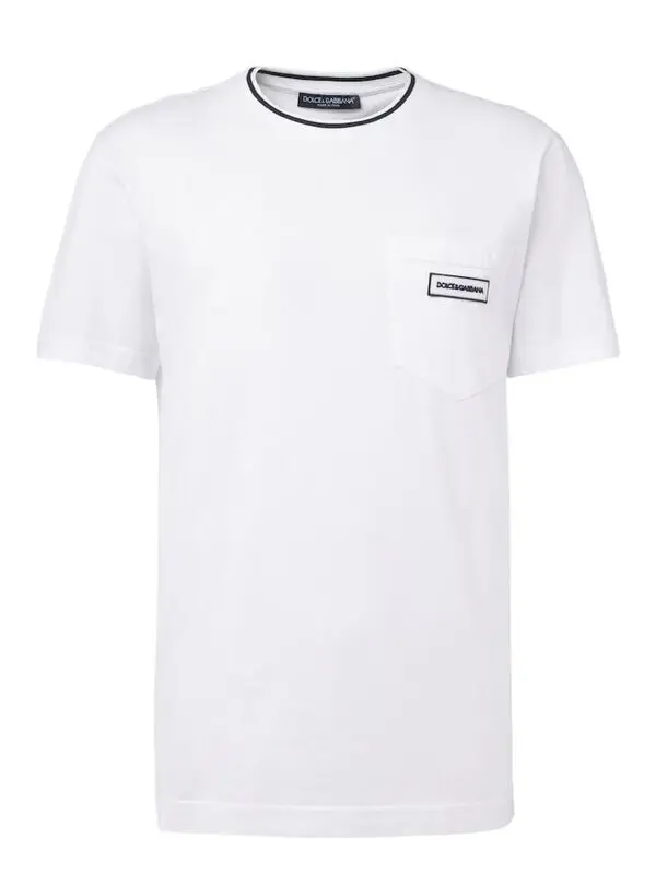 Dolce & Gabbana Logo Cotton Jersey T-shirt - White