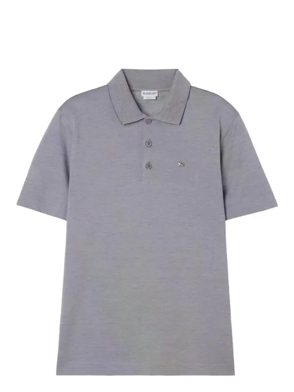 Burberry Metal Knight Cotton Polo Shirt - Grey