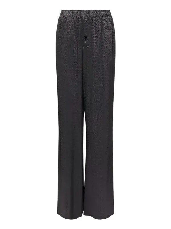 MAISON MARGIELA Black Jacquard Logo Trousers - Grey