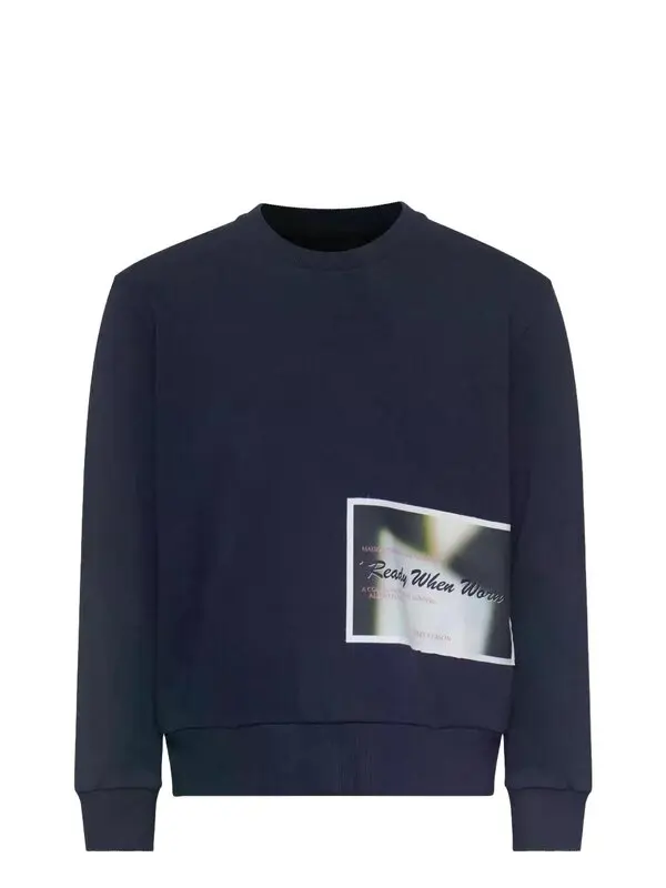 MAISON MARGIELA Patch Cotton Sweatshirt - Blue