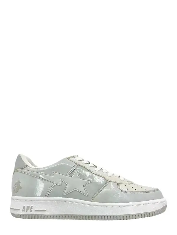 A BATHING APE Bapesta Fs-001 Patent-leather Sneakers - Grey