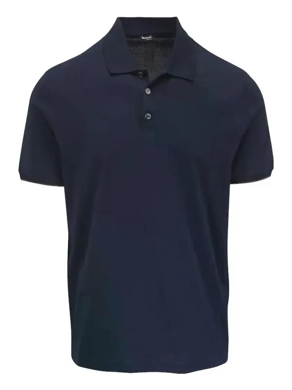 Kiton Short-sleeve Polo Shirt - Blue