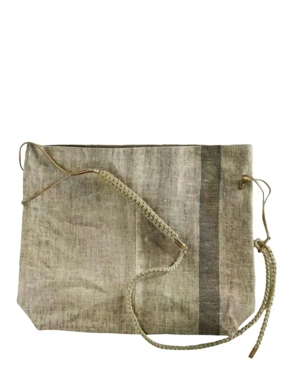 ZIGGY CHEN Braided Strap Panelled Backpack - Neutrals