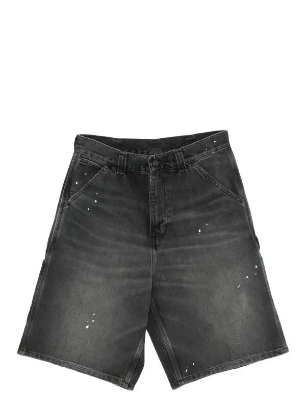 Carhartt Work In Progress Paint-splatter Washed Shorts - Grey