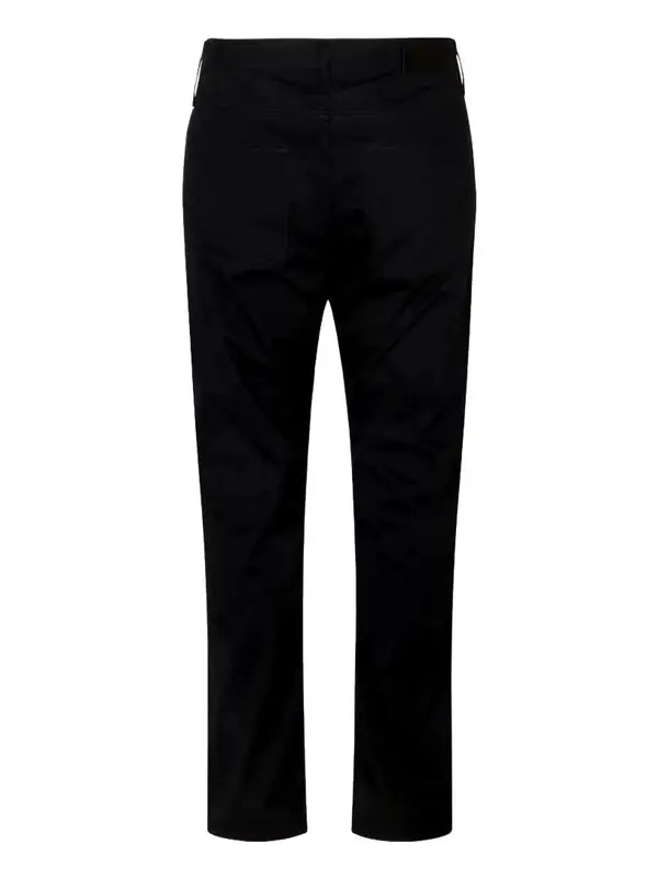 Giorgio Armani Logo Patch Straight-leg Trousers - Black