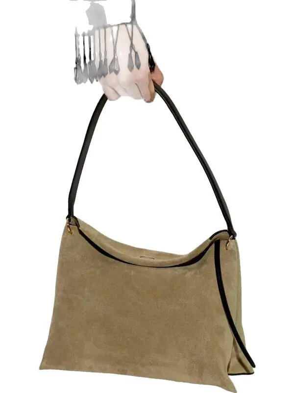 WANDLER Penelope Suede Tote Bag - Neutrals